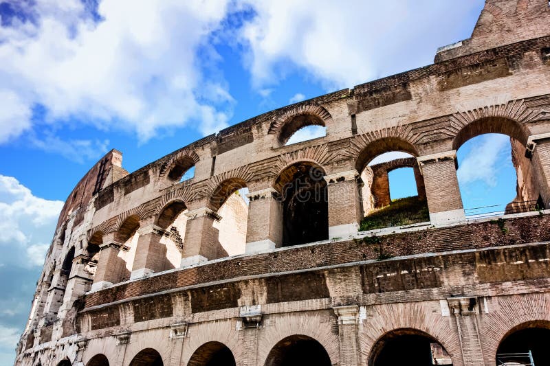 Ruins of Coliseum in Rome stock image. Image of abstract - 98920865