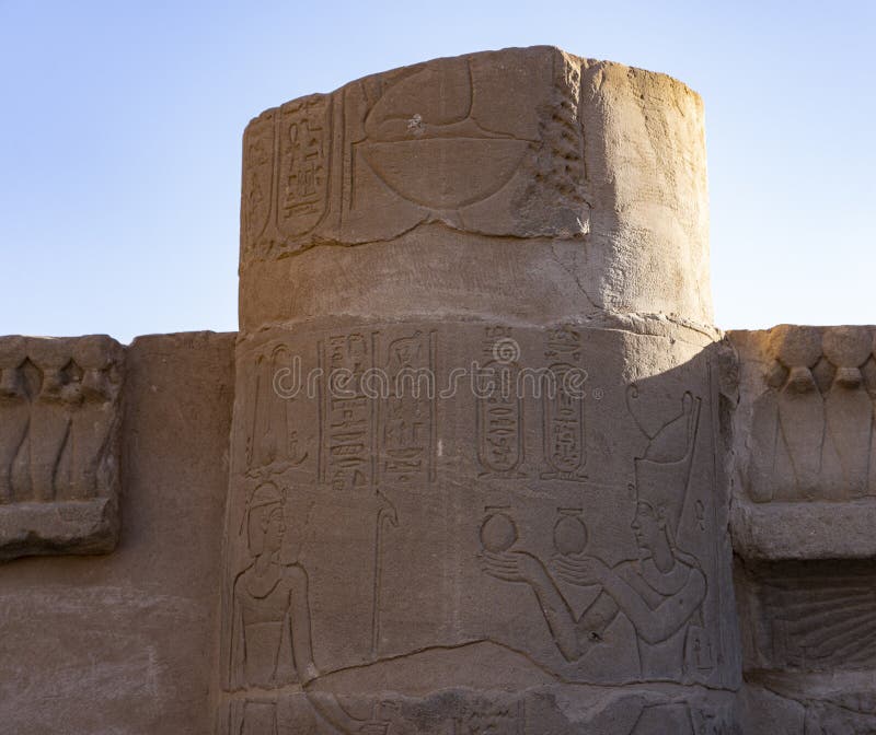 Edfu Temple Ruins - Edfu City - Egypt Stock Photo - Image of sculpture ...