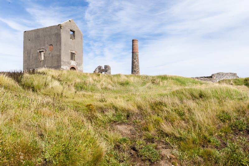 Ruins of a Copper Mine - Ireland Stock Photo - Image of walls, stone ...