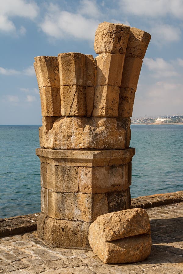 Ruins of the Crusaders Castle in Sidon & X28;Saida& X29; Stock Photo ...