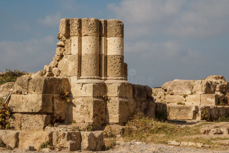 Ruins of the Crusaders Castle in Sidon & X28;Saida& X29; Stock Image ...