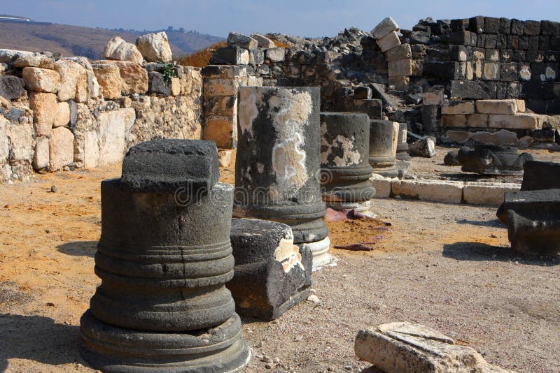 The Ruins of the Decapolis City Susita Stock Image - Image of wall ...
