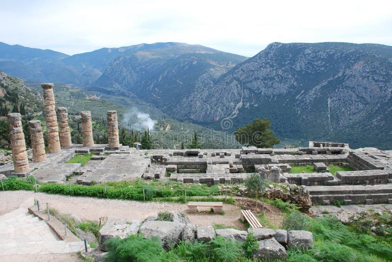 Ruins of Delphi stock photo. Image of pretty, greece - 55874204