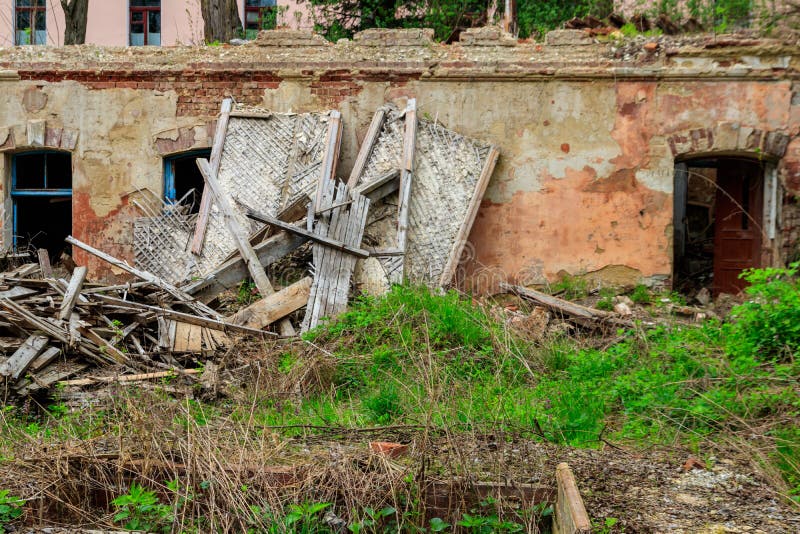 The Ruins of Destroyed Building Stock Image - Image of damage, danger ...