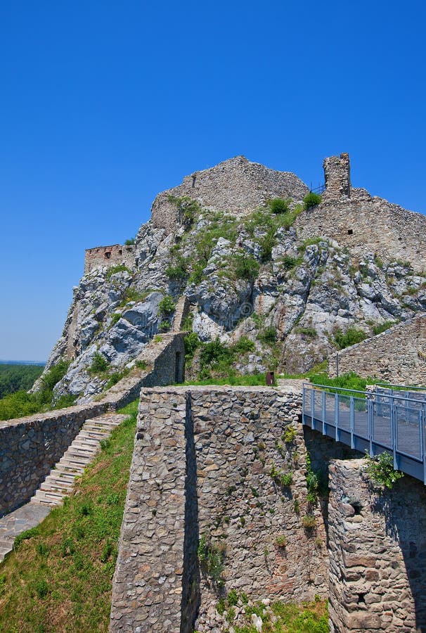 Ruins of Devin Castle. Bratislava, Slovakia Stock Photo - Image of ...