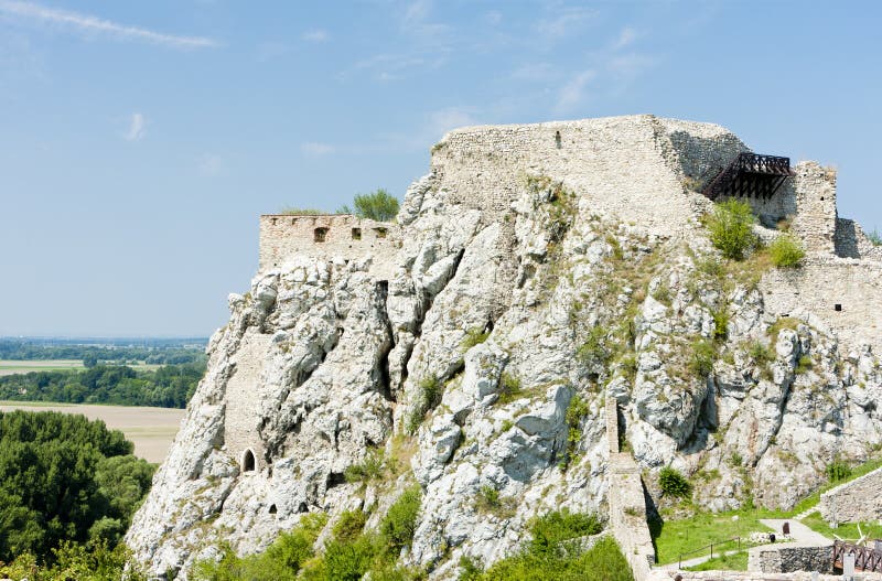Ruins of Devin Castle, Slovakia Stock Photo - Image of historic ...