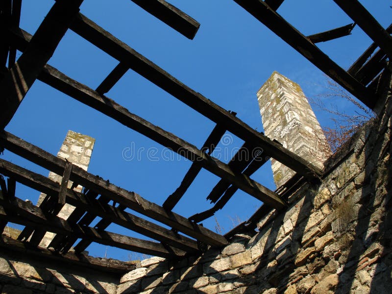 Ruins after Disaster - Fire Stock Photo - Image of fire, demolished ...