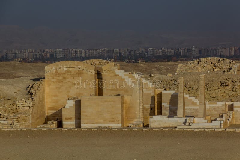 Ruins of the Djoser (Zoser) Funerary Complex in Saqqara, Egy Stock ...