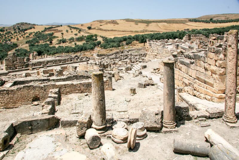 Ruins of Dougga stock image. Image of historical, museum - 16613101