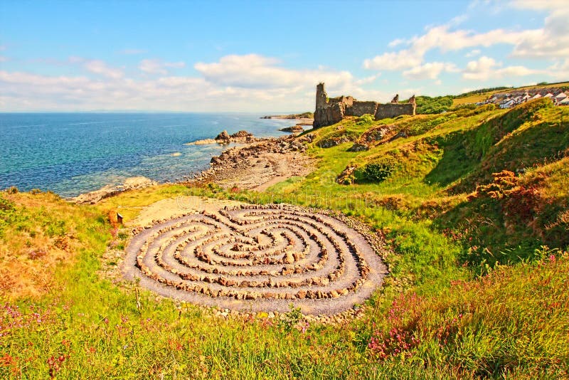 Ruins of Dunure Castle, Ayrshire, Scotland, UK Stock Photo - Image of ...
