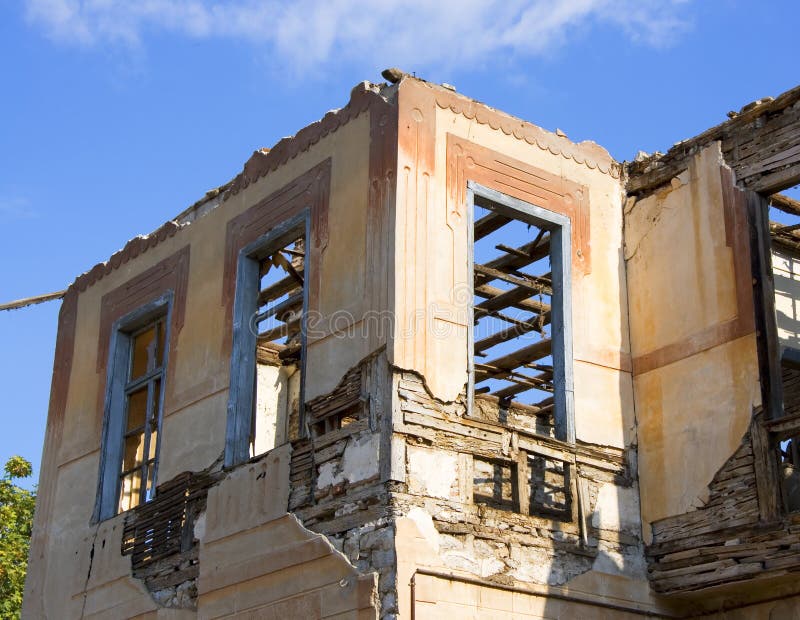 Ruins after earthquake stock image. Image of balkans - 21578049