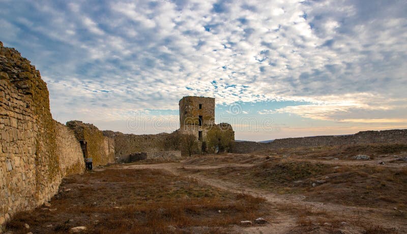 The Ruins of Enisala Fortress - Romania Stock Image - Image of historic ...