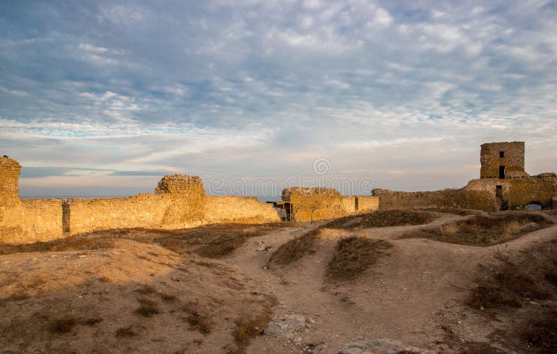 The Ruins of Enisala Fortress in Constanta County - Romania Stock Photo ...