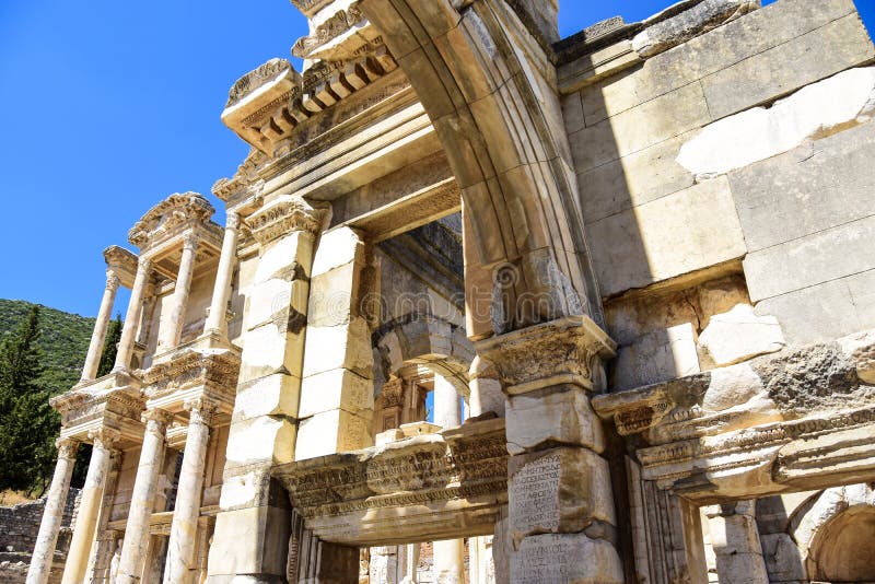 The Ruins at Ephesus, Turkey Stock Image - Image of pillars, celcus ...