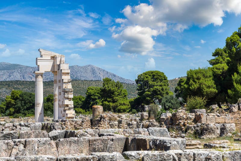 Ruins in Epidavros, Greece stock photo. Image of greece - 189713818