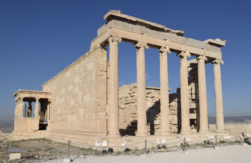 Ruins of Erechtheion editorial stock image. Image of athens - 103507389