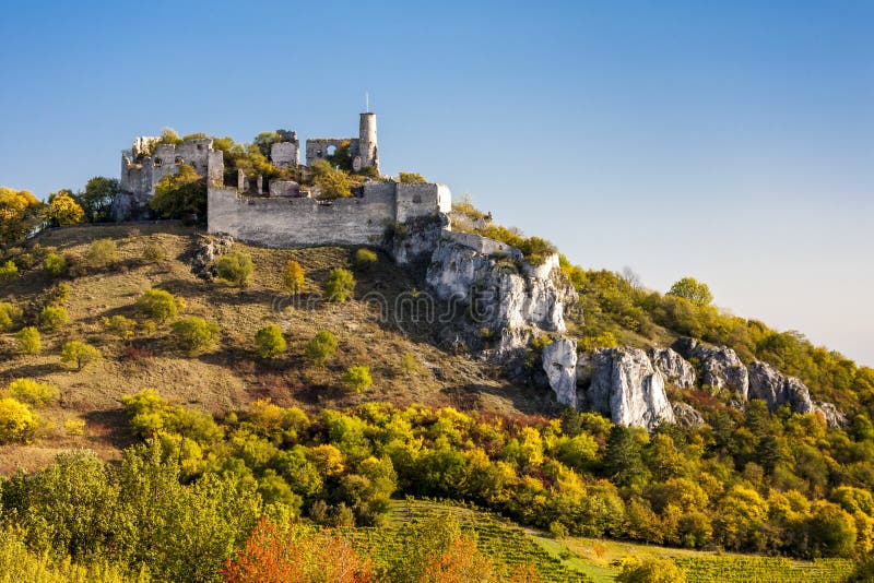 Ruins of Falkenstein Castle Stock Photo - Image of viticulture, history ...
