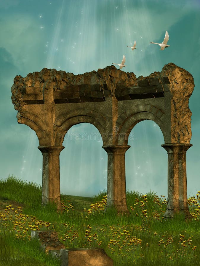 Ruins in the field stock image. Image of backdrops, baby - 6797441