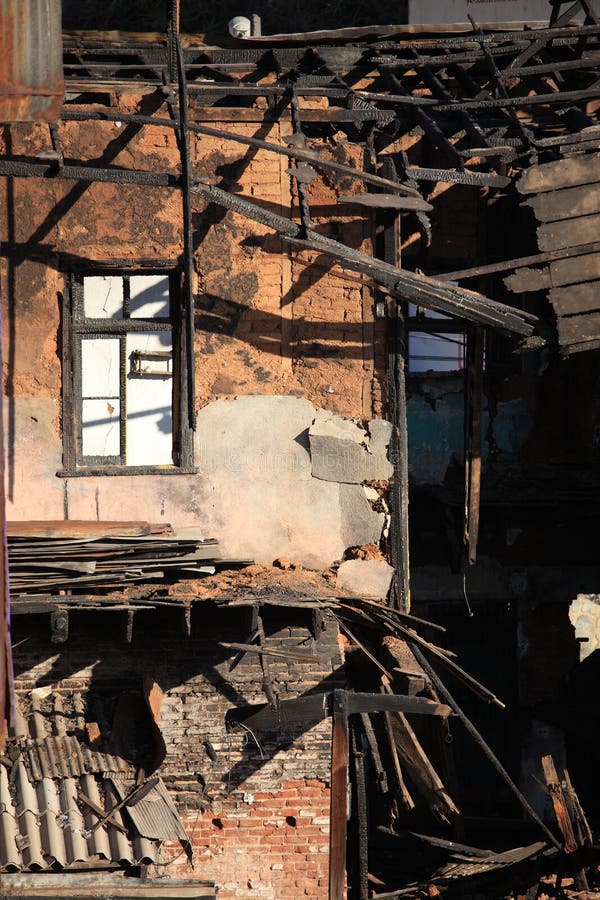 Ruins of a Fire. Valparaiso Stock Image - Image of danger, chile: 90506987