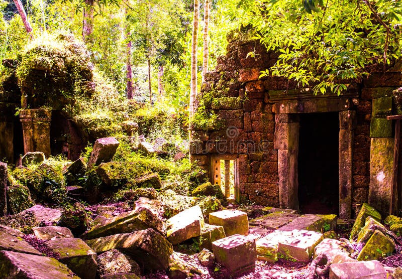 Ruins in the forest stock image. Image of hill, religion - 130691985