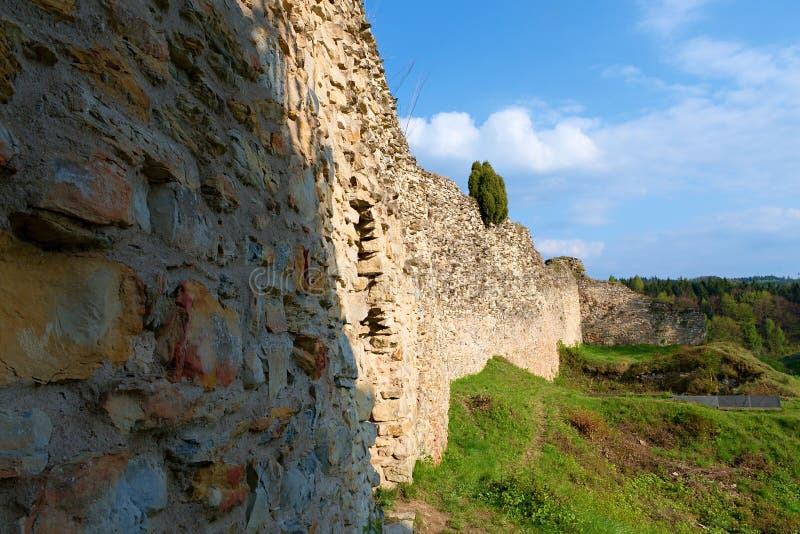 Ruins of Fortification Bulwark. Medieval Rampart Stock Photo - Image of ...