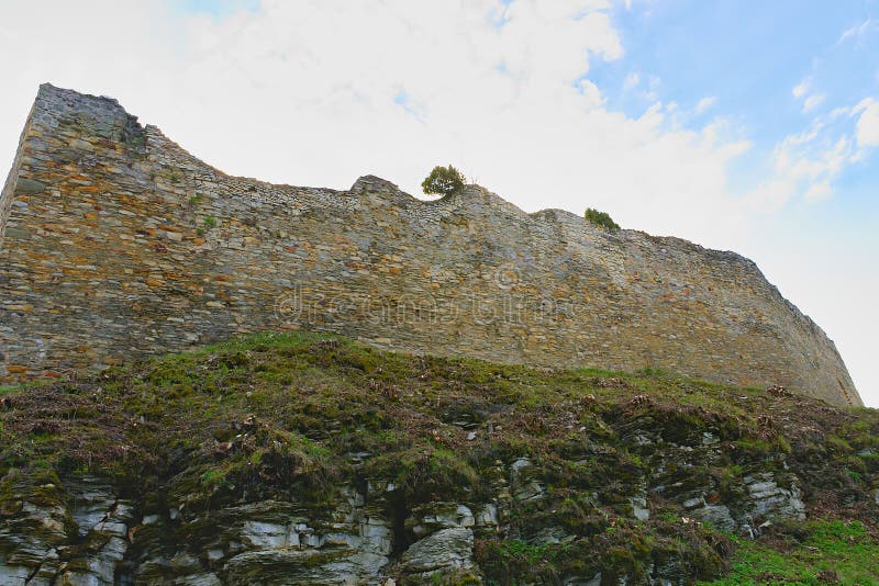 Ruins of Fortification Bulwark. Medieval Rampart Stock Image - Image of ...