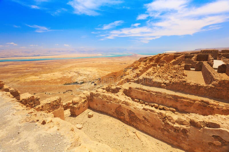 Ruins of Fortress Masada, Israel Stock Image - Image of castle, stone ...
