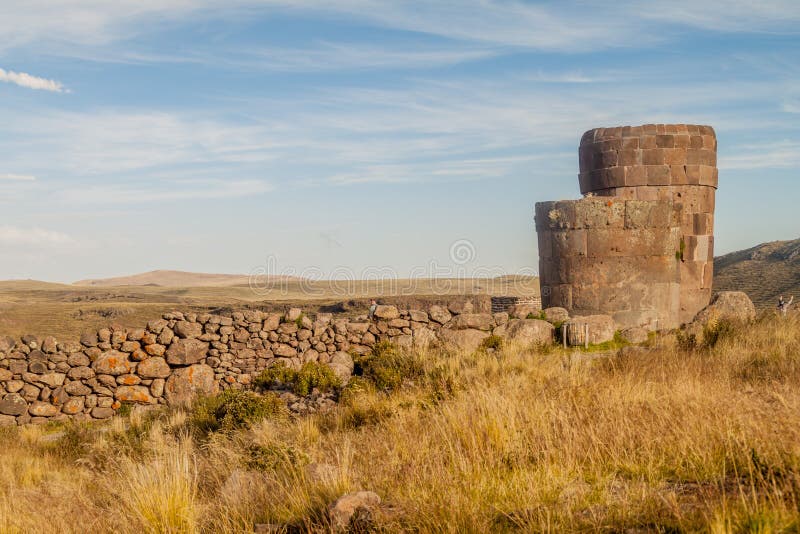 Ruins of Funerary Towers Sillustani Stock Photo - Image of inca ...