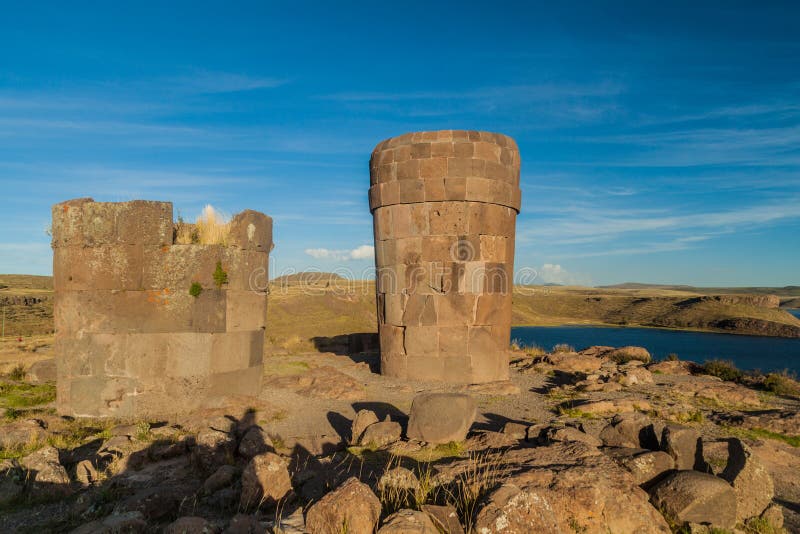 Ruins of Funerary Towers Sillustani Stock Photo - Image of mystery ...