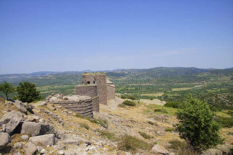 Ruins of Hellenic Walls of Assos Stock Image - Image of acropolis ...