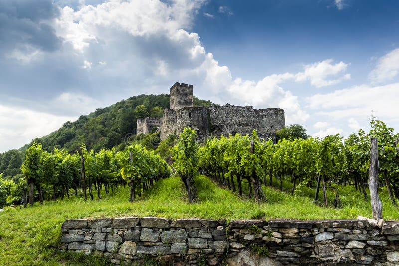 Ruins of Hinterhaus Castle. Spitz, Wachau Valley. Austria. Stock Image ...