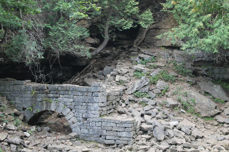 Ruins of a Historic Stone Structure at Hilton Falls Conservation Area ...