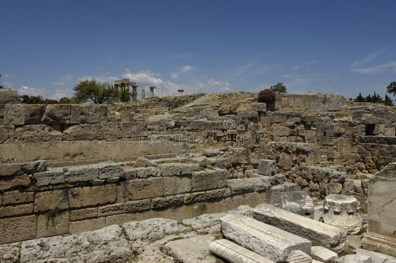 Ruins of Historical Ancient Corinth Stock Photo - Image of historical ...