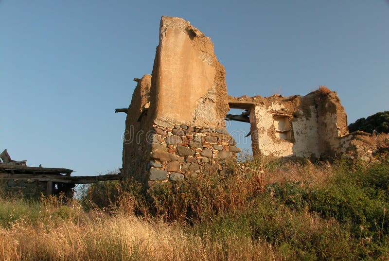 Ruins of a house stock image. Image of twilight, destroy - 1455325