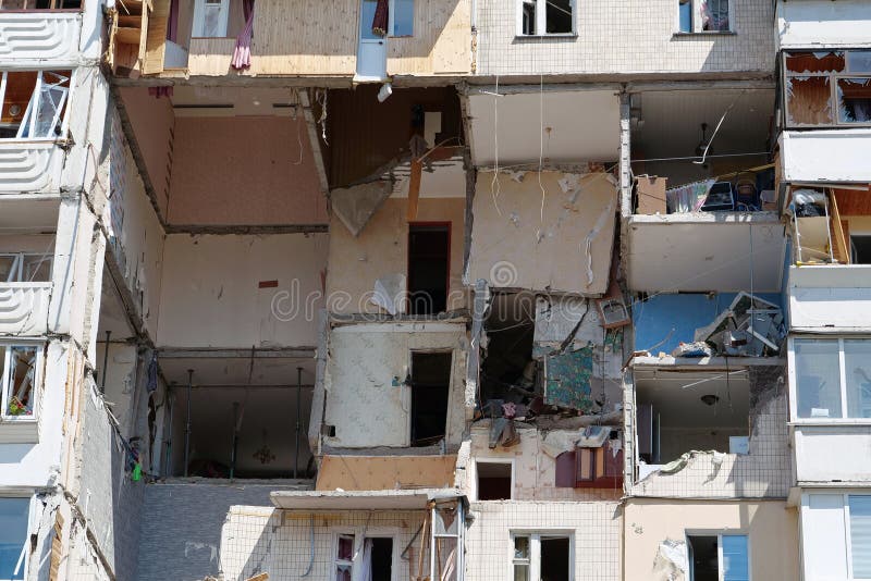 Ruins of House after Explosion of Household Gas Stock Photo - Image of ...