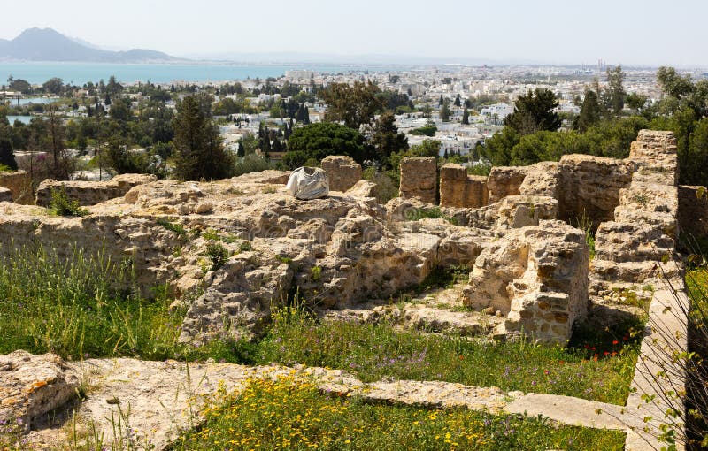 Ruins of House of Hannibal at the Excavations of Carthage Stock Image ...