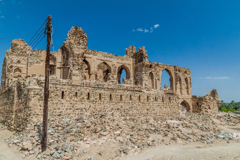 Ruins in Ibra Old Quarter, Om Stock Image - Image of city, desert ...