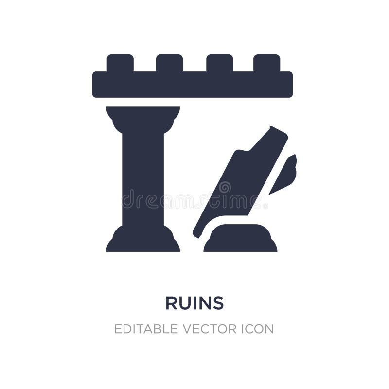 Ruins Icon on White Background. Simple Element Illustration from Nature ...