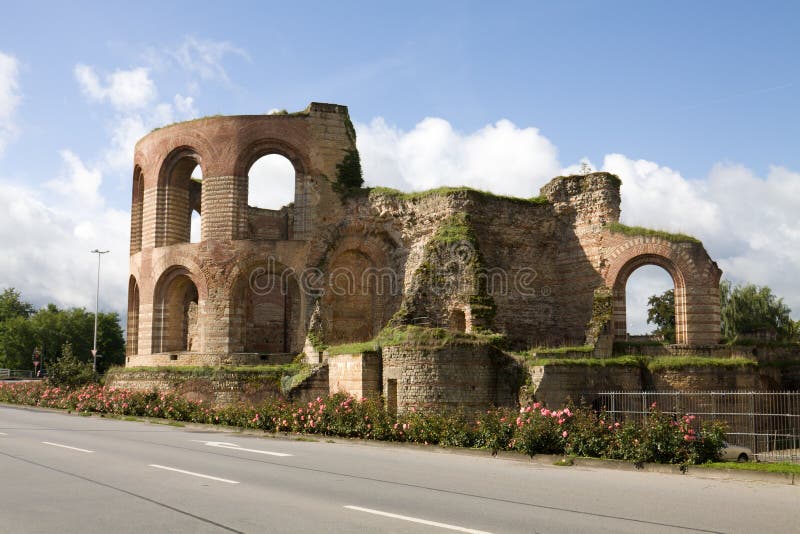 Roman Bath Ruins; Trier Germany Stock Image - Image of trier, germany ...