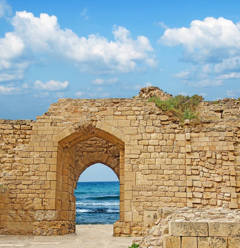 Ruins at Israel stock image. Image of anitiquity, roman - 19591305