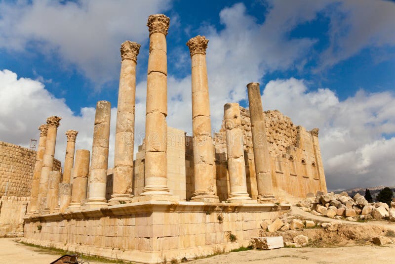 Ancient Ruins of Pella Jordan Stock Image - Image of classical ...