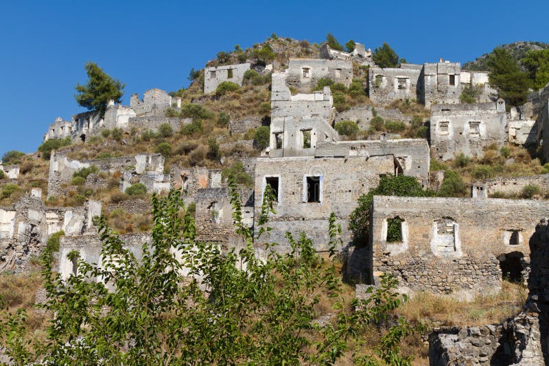 Ruins of Kayakoy, Fethiye stock image. Image of museum - 26657175