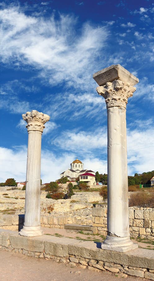 Ruins of Khersones stock image. Image of city, ancient - 26602329