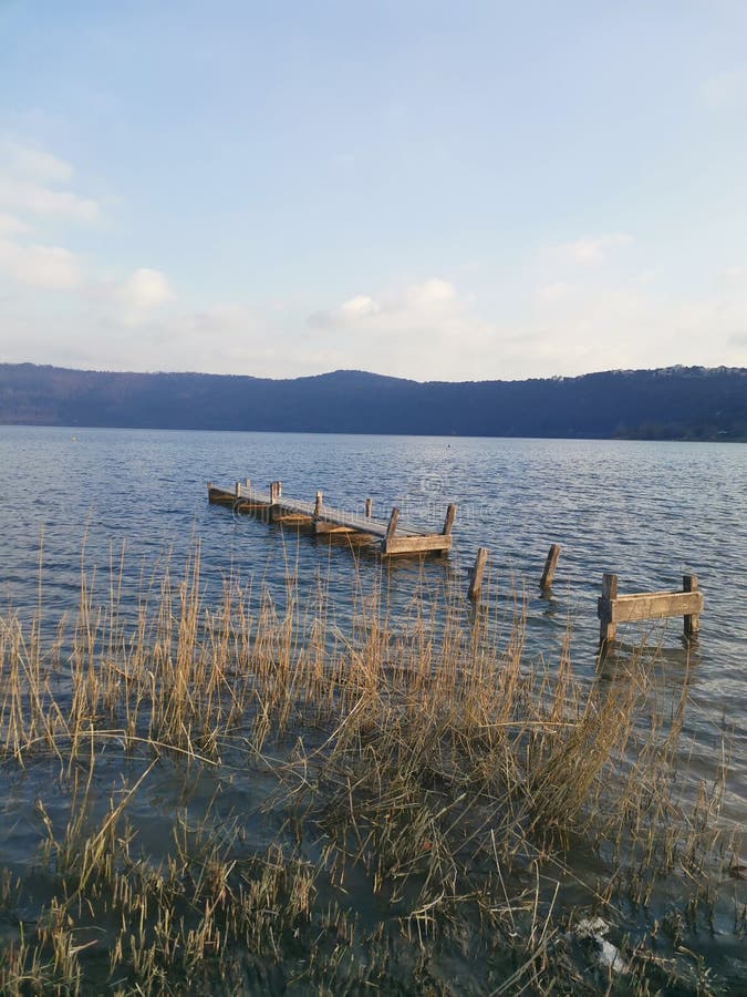 Ruins of a Lake& X27;s Wharf Stock Image - Image of marsh, vehicle ...