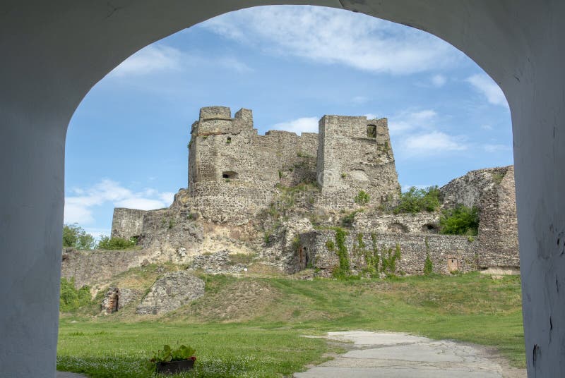Ruins of the Levice Castle. Levicky Hrad, Slovakia Stock Photo - Image ...