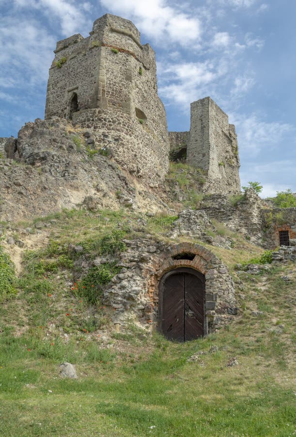 Ruins of the Levice Castle. Levicky Hrad, Slovakia Stock Photo - Image ...