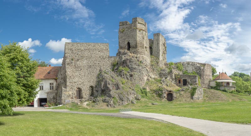 Ruins of the Levice Castle. Levicky Hrad, Slovakia Stock Image - Image ...