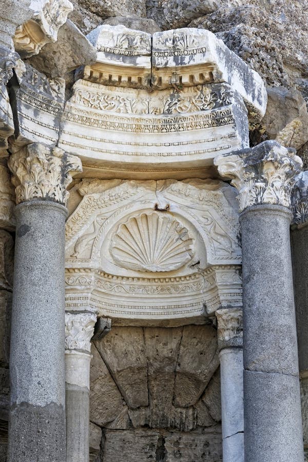 The Ruins of Library in Side Stock Photo - Image of destination ...