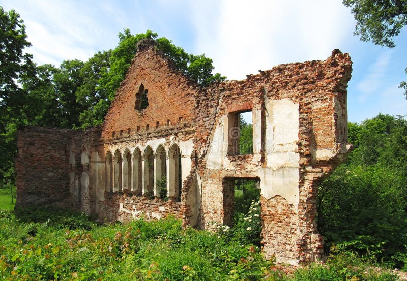 Ruins of the Manor of the 19th Century Stock Photo - Image of exterior ...
