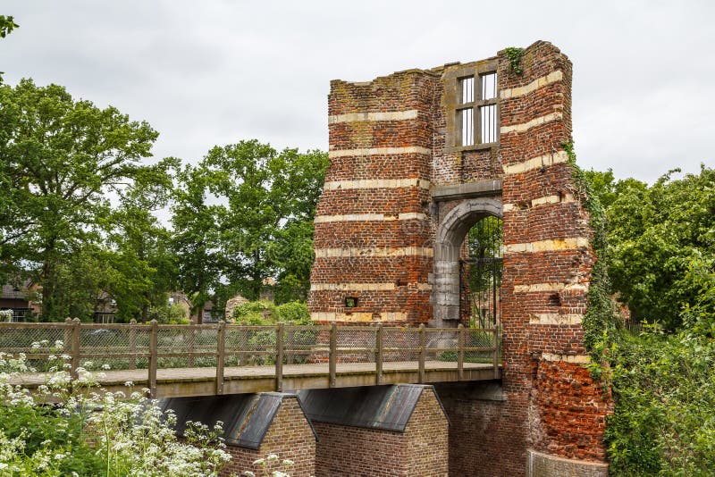 Ruins of the Medieval Castle in Batenburg Stock Image - Image of ...